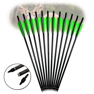 12x 16-22" Aluminum Shaft Hunting Archery Outdoor Bolts Arrow Hunting ...