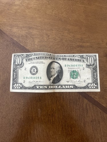 Miscut/Offset 10 dollar bill (1981) Error: Rare | eBay