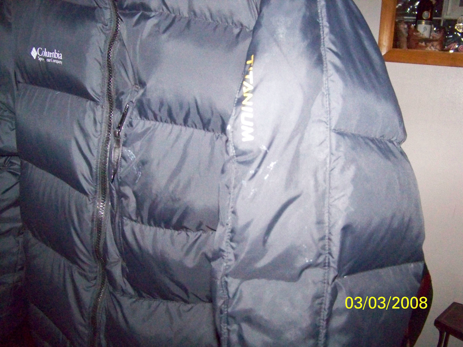 Columbia Down Filled Titanium Jacket Mens Medium - Gem