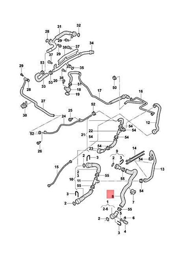 Genuine AUDI Q5 83B 8RB Coolant Hose 8R0121055AB | eBay