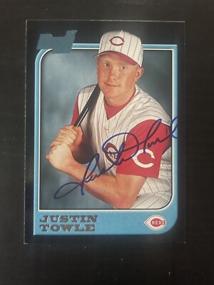 1997 Bowman #104 Justin Towle Cincinnati Reds Signed Card Autographed ...