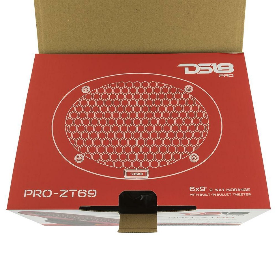 2 DS18 PRO-ZT69 6x9 2 Way Speakers 1100W 4-ohm Pro Car Audio Full Mid ...