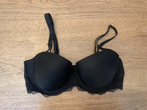 Victoria's Secret Smooth Black Lace 32D Dream Angels Push Up Without ...