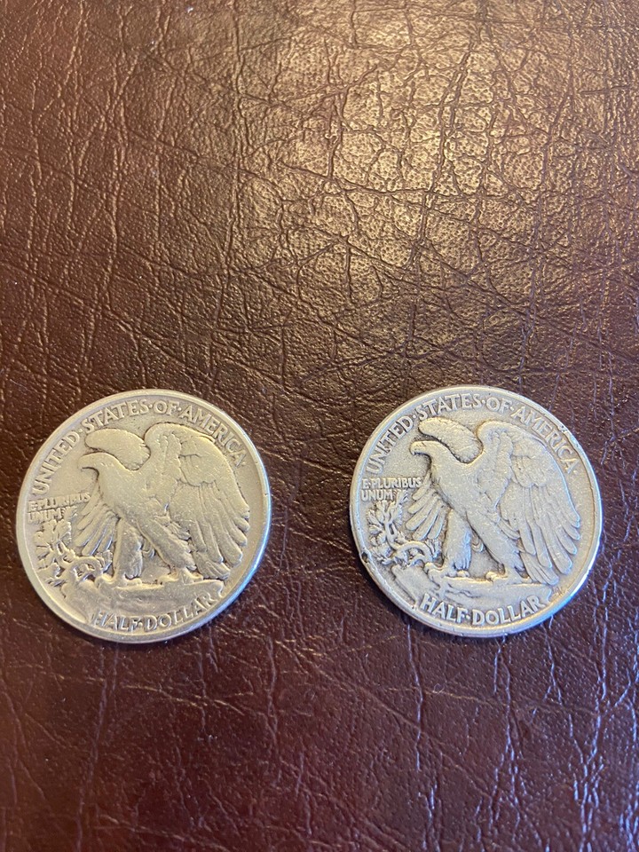 Two Troubled Coins Need a New Home: Walking Liberty Halves , 1944-P and ...