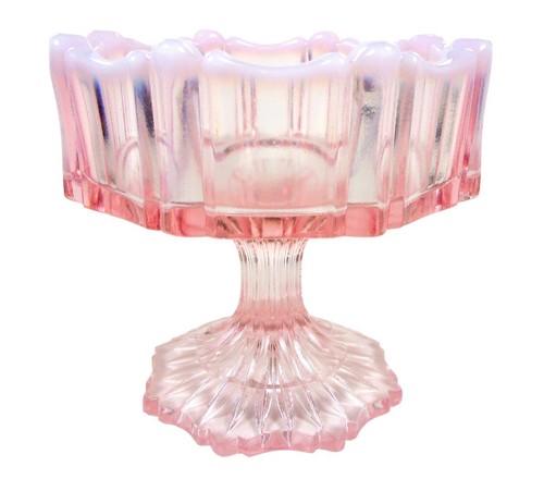 Fenton Peaches and Cream (Pink Opalescent) "Vulcan" Pattern Nut Dish ...