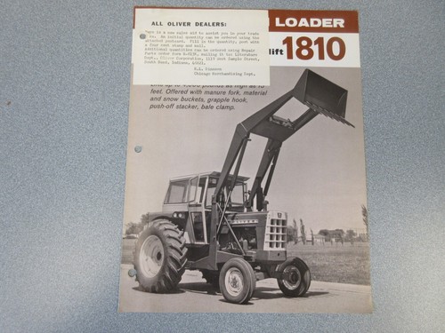 Oliver 1810 Farm Loaders Brochure 4 Page Good Condition | eBay