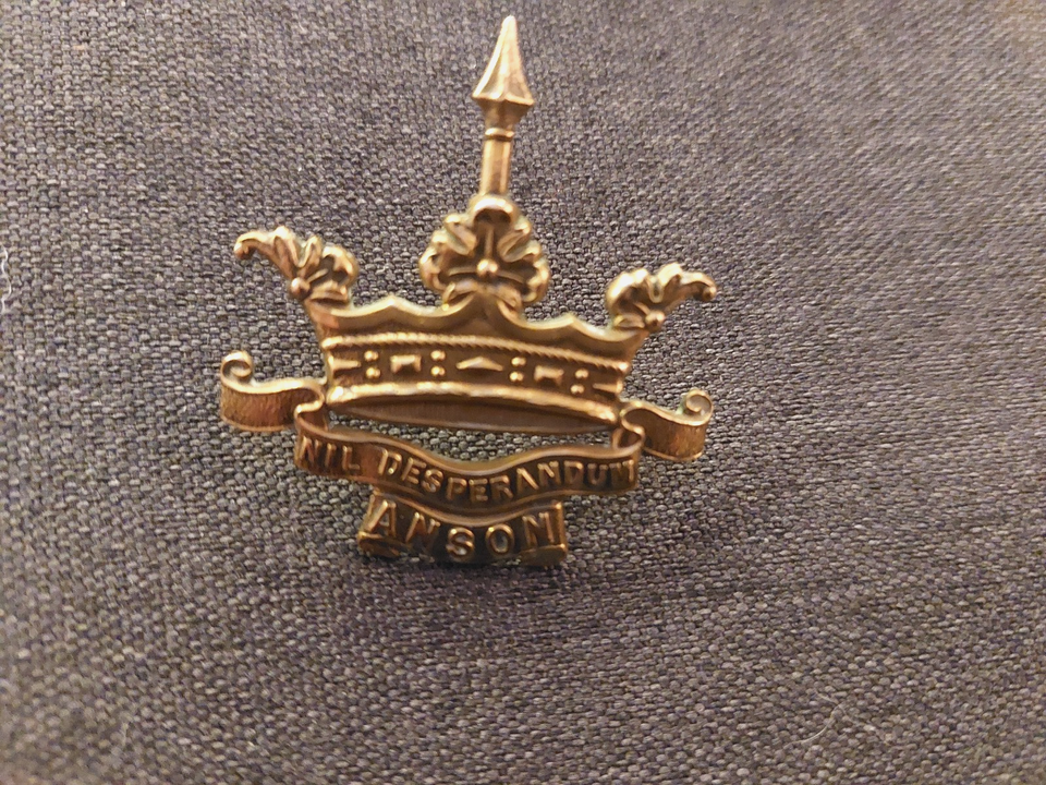 Nice original brass RND ANSON Battalion cap badge | eBay UK