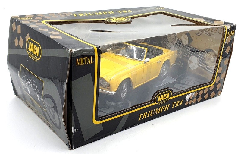 Jadi 1/18 Scale Diecast JM-98096 - Triumph TR4 Roadster - Yellow | eBay