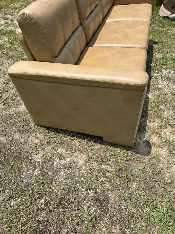 Villa International 80" Tan Brown Sofa FT Fold and Tumble bed Couch ...