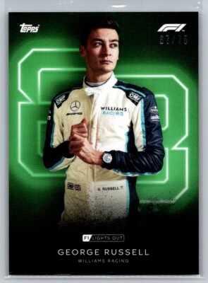2021 Topps F1 Lights Out GEORGE RUSSELL /75 Green Parallel Williams ...