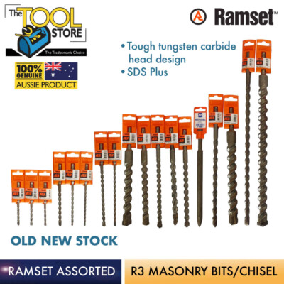 RAMSET Masonry Bits R3 Plus - SDS Plus - Tungsten Carbide | eBay Australia