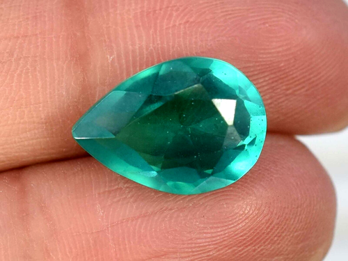 VVS 8.25 Ct Natural 14x9 MM Zambian Green Emerald Pear Shape Loose ...