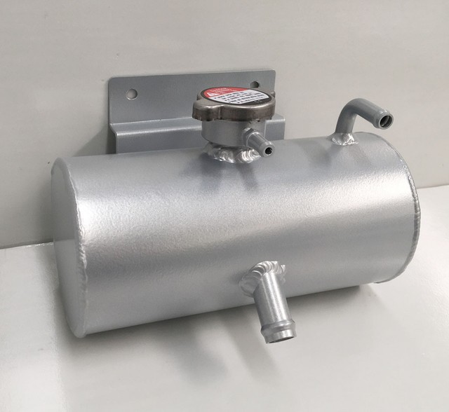 1.5l Universal Aluminum Overflow Tank Horizontal Round Coolant Bottle ...