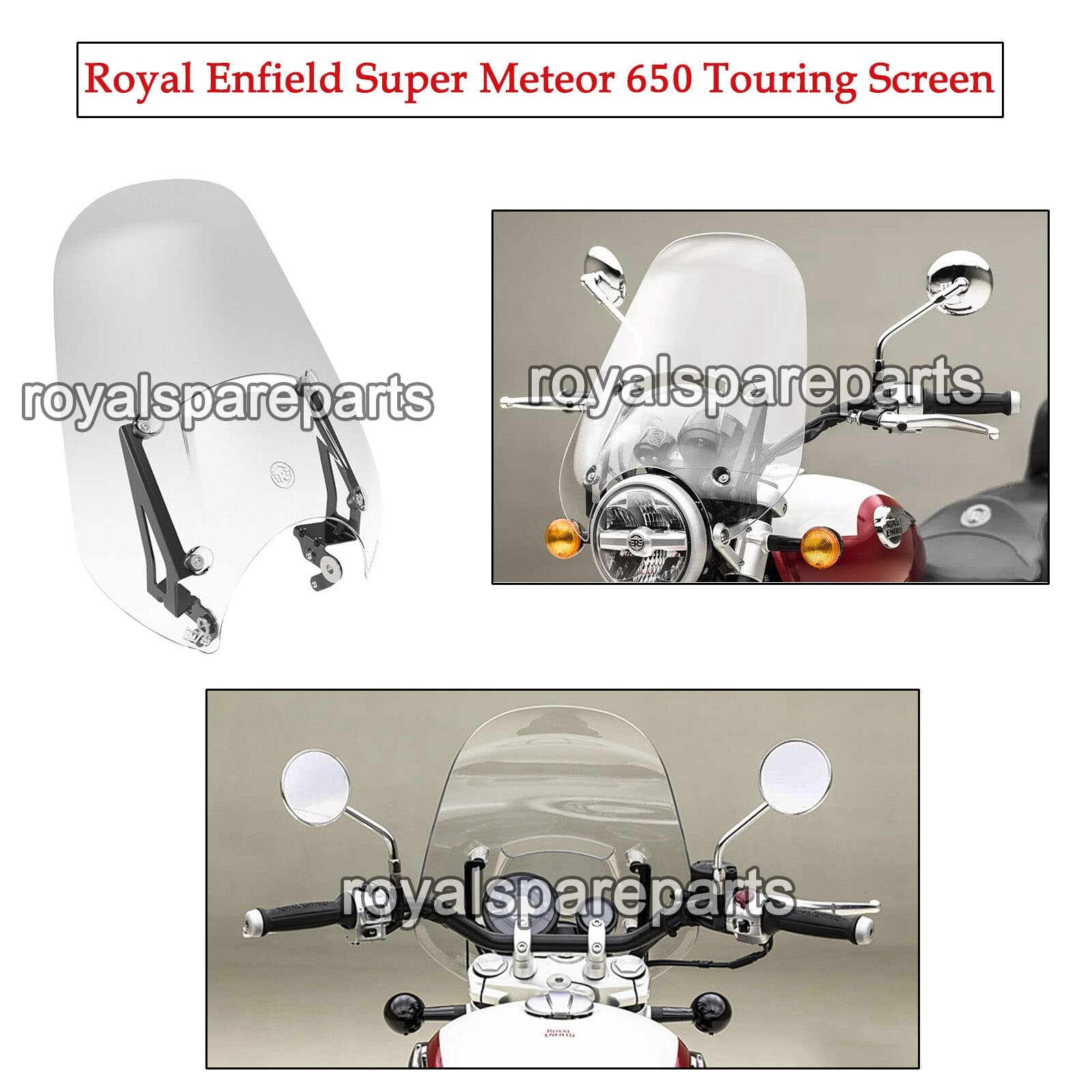 Genuine Royal Enfield "SUPER METEOR 650" Touring Screen Kit | eBay