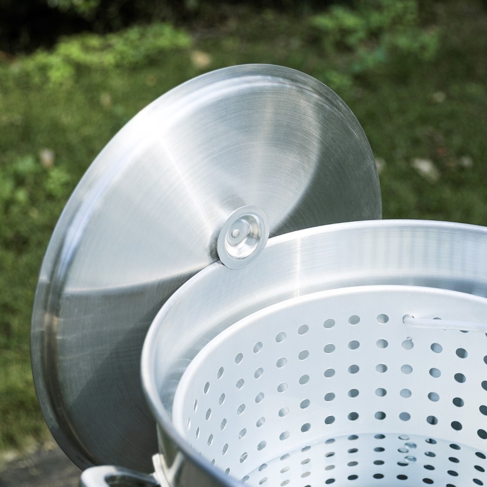 Creole Feast 100 QT Seafood Boiling Kit Outdoor Crawfish Fish Boiler ...