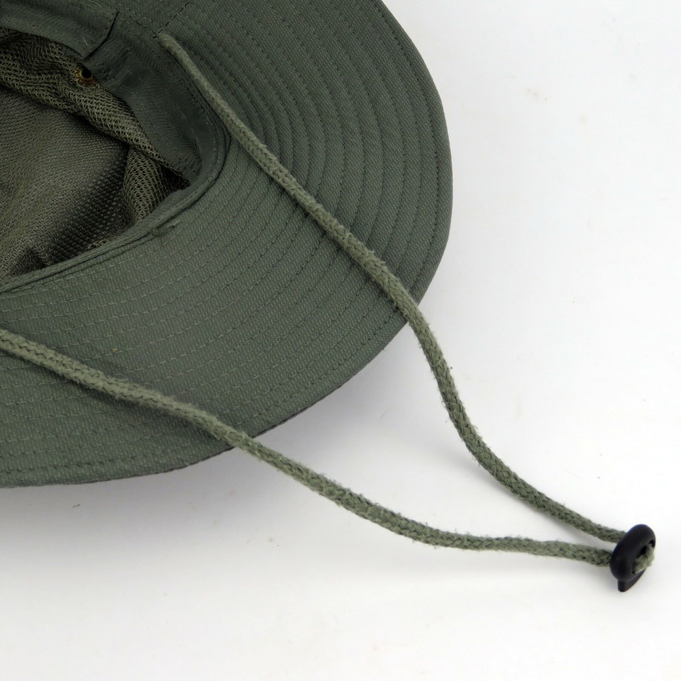 Machu Picchu Sun Hat, Green w/Mesh, Chin Strap, 14" x 13", from Cuzco ...