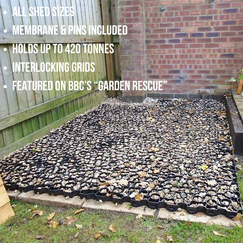 Garden Shed Base Grid Full Kit All Shed Sizes Grid Membrane Pins ...