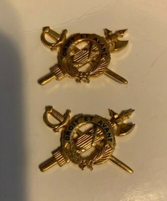 Vintage Military Army Inspector General collar insignia, lot of 2 new ...