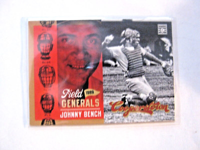 Johnny Bench 2012 Panini Cooperstown Field Generals Insert Card #1 | eBay