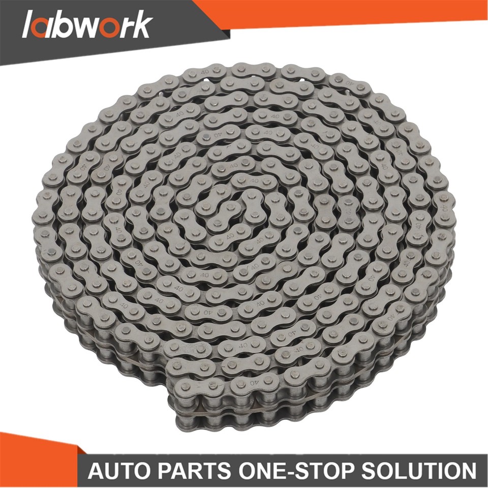 Labwork 10 Feet #40-2 Double Strand Roller Chain Includes 2 Master ...