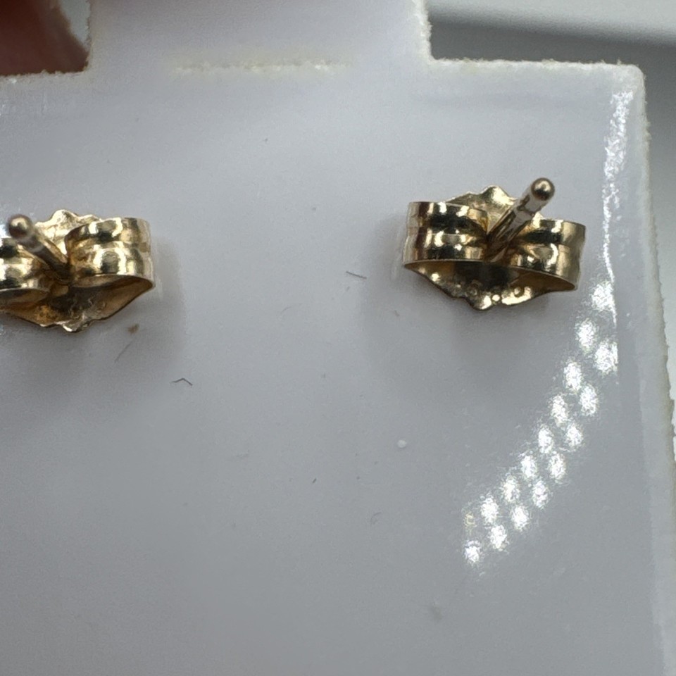 14 K Gold 585 ZZ Labeled Pink Heart Shaped Earrings Post Fashion | eBay