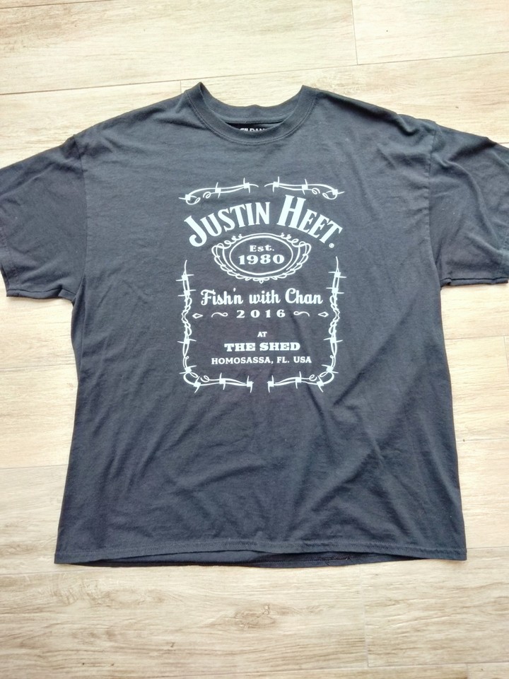 Men's XL Concert T Shirt Justin Heet, Jack Daniels Style Logo. 2016 At ...