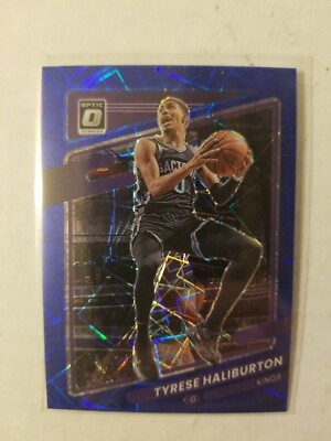2021-22 Panini Donruss Optic Blue Velocity Prizm Card - #38 Tyrese ...