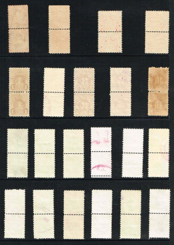 21 Different Used Vertical Pairs Postage Due Stamps Within the Range ...
