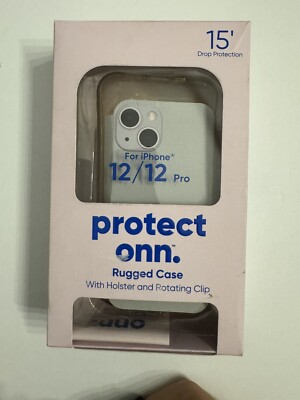 protect onn rugged case with holster & rotating clip for iPhone 12 & 12 ...