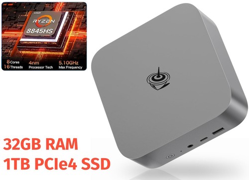 *NEW* Beelink SER8 Mini PC AMD Ryzen 7 8845HS (8C/16T) 32GB RAM 1TB SSD ...