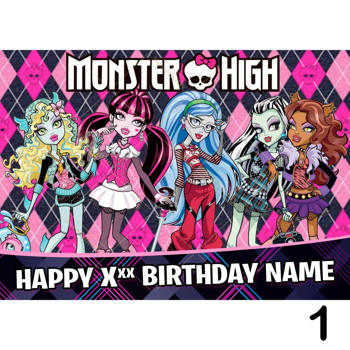 Monster High Sheet Cakes Edible "Monster High" Cake Sheet Perfect