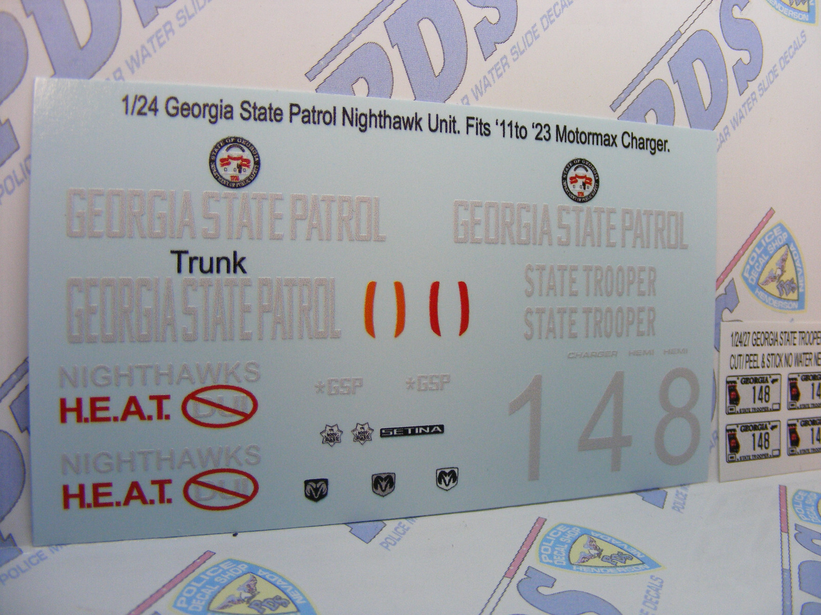 Georgia State Patrol Nighthawk DUI Unit 1/24 Waterslide Decals Fits ...