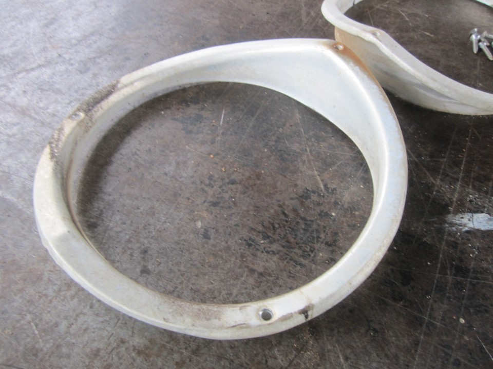 70 71 DODGE SWEPTLINE PICKUP TRUCK HEADLIGHT TRIM BEZELS W/ ALL OEM ...
