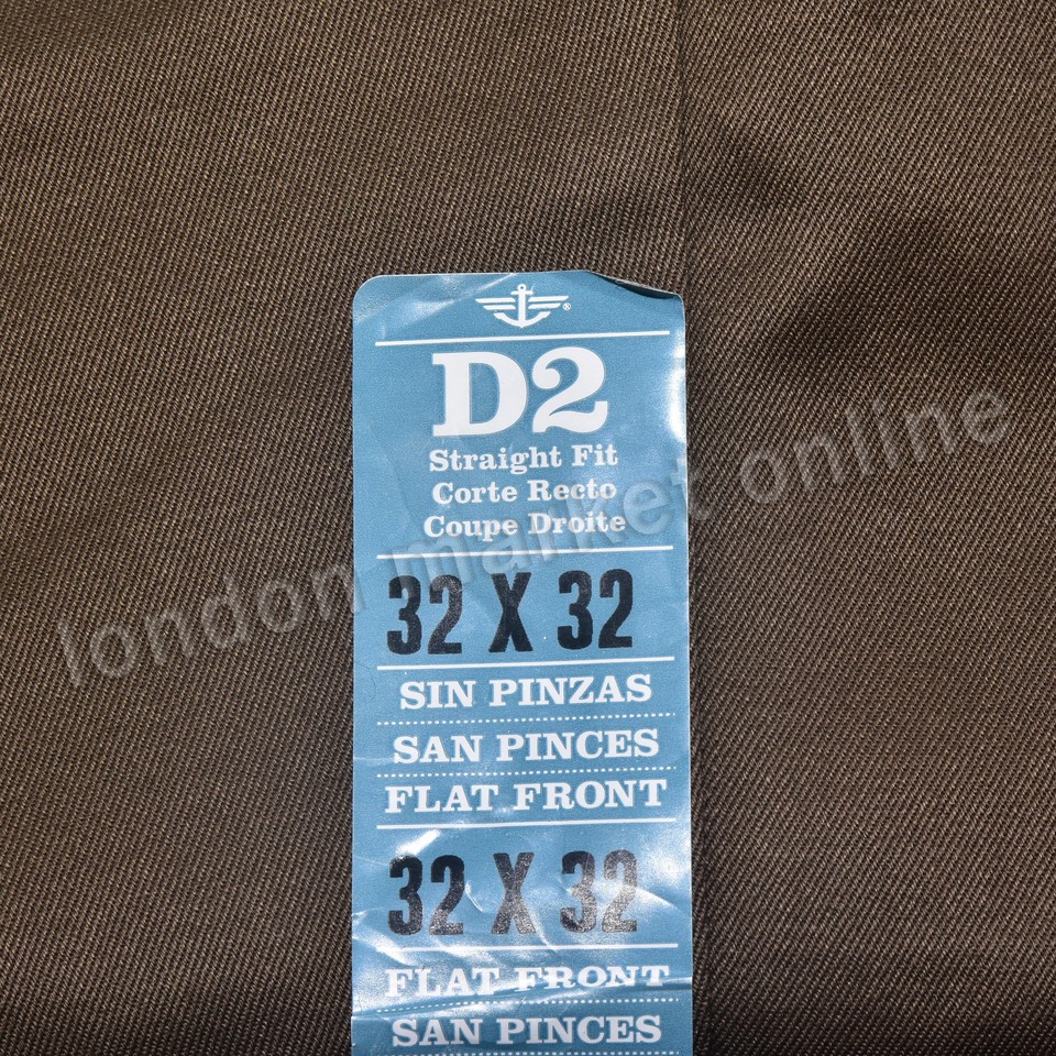 DOCKERS D2 MEN TROUSERS ORIGINAL SIGNATURE KHAKI STRAIGHT FIT FLAT ...