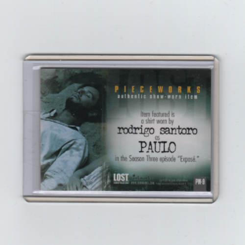 LOST SEASON 3 RODRIGO SANTORO/PAULO PIECEWORKS CARD #PW-9 | eBay
