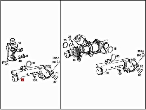 Genuine MERCEDES Coolant thermostat 2742003100 | eBay