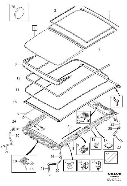 Genuine OEM Sunroof Frame for Volvo 31675440 for sale online | eBay