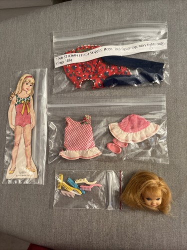 Vintage Tutti Doll Outfits Original 1965 Gingham & Tutti Skippin Rope ...