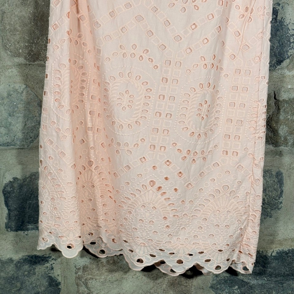 LOFT Women's Pink One Shoulder Eyelet Ruffle Dress Size 6 NWT Summer ...