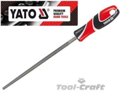 YATO metal file round 250mm long, medium cut, soft grip, T12 steel ...