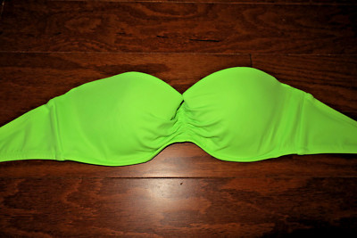 32B Victoria's Secret BANDEAU STRAPLESS Swim suit Top Swimwear Push up ...