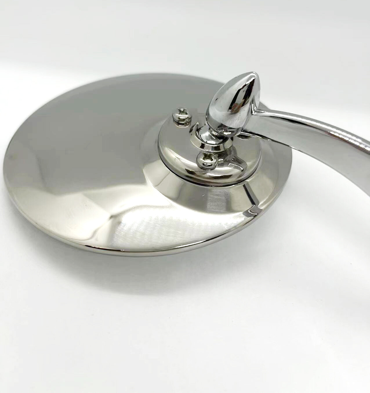 2 X UNIVERSAL 4" CLAMP ON ROUND LUCAS STYLE CLASSIC CAR WING MIRRORS ...