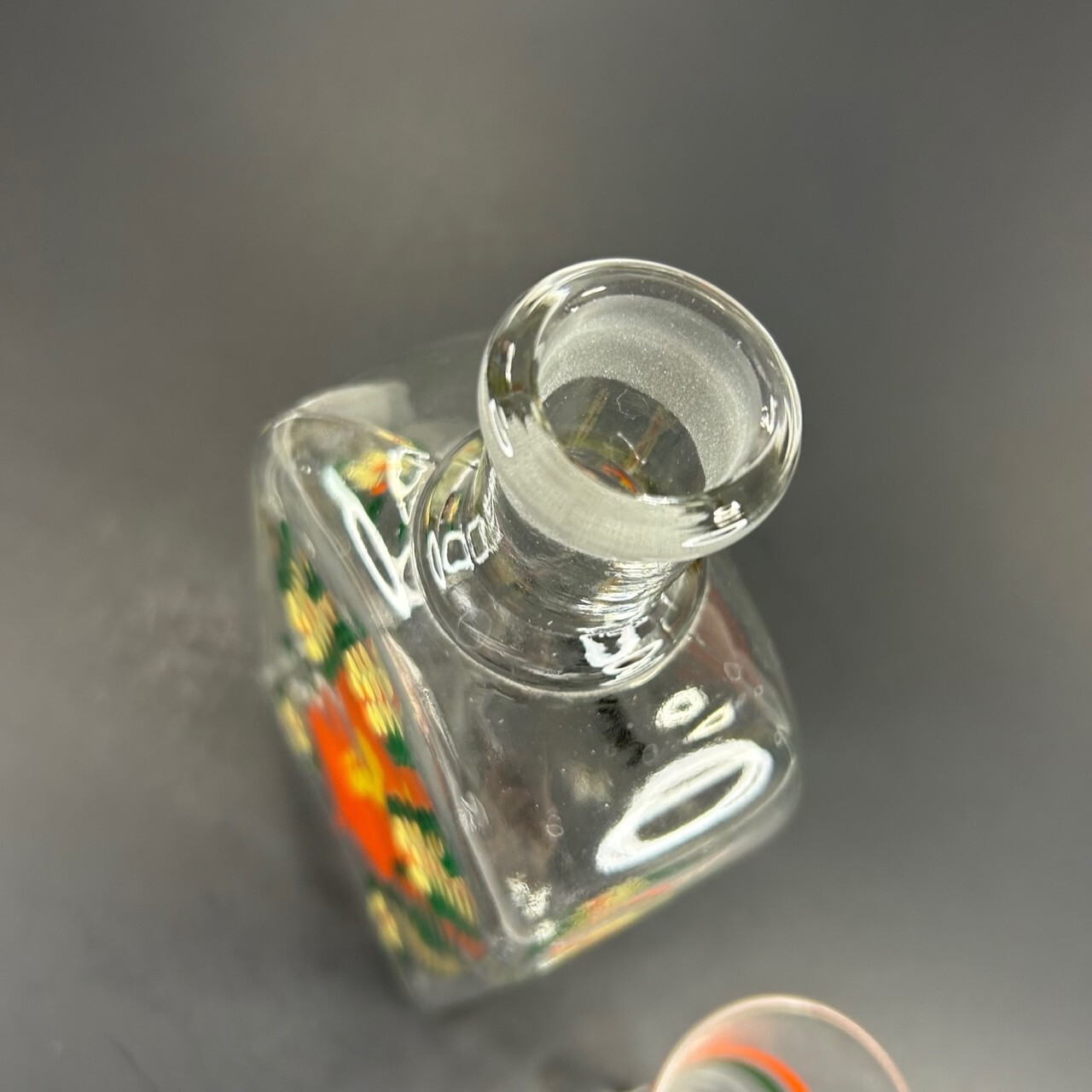 Johansfors Hand-Painted Burning Heart Decanter with Shot Glass Stopper ...