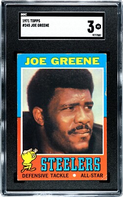 1971 Topps #245 Joe Greene SGC 3 Rookie | eBay