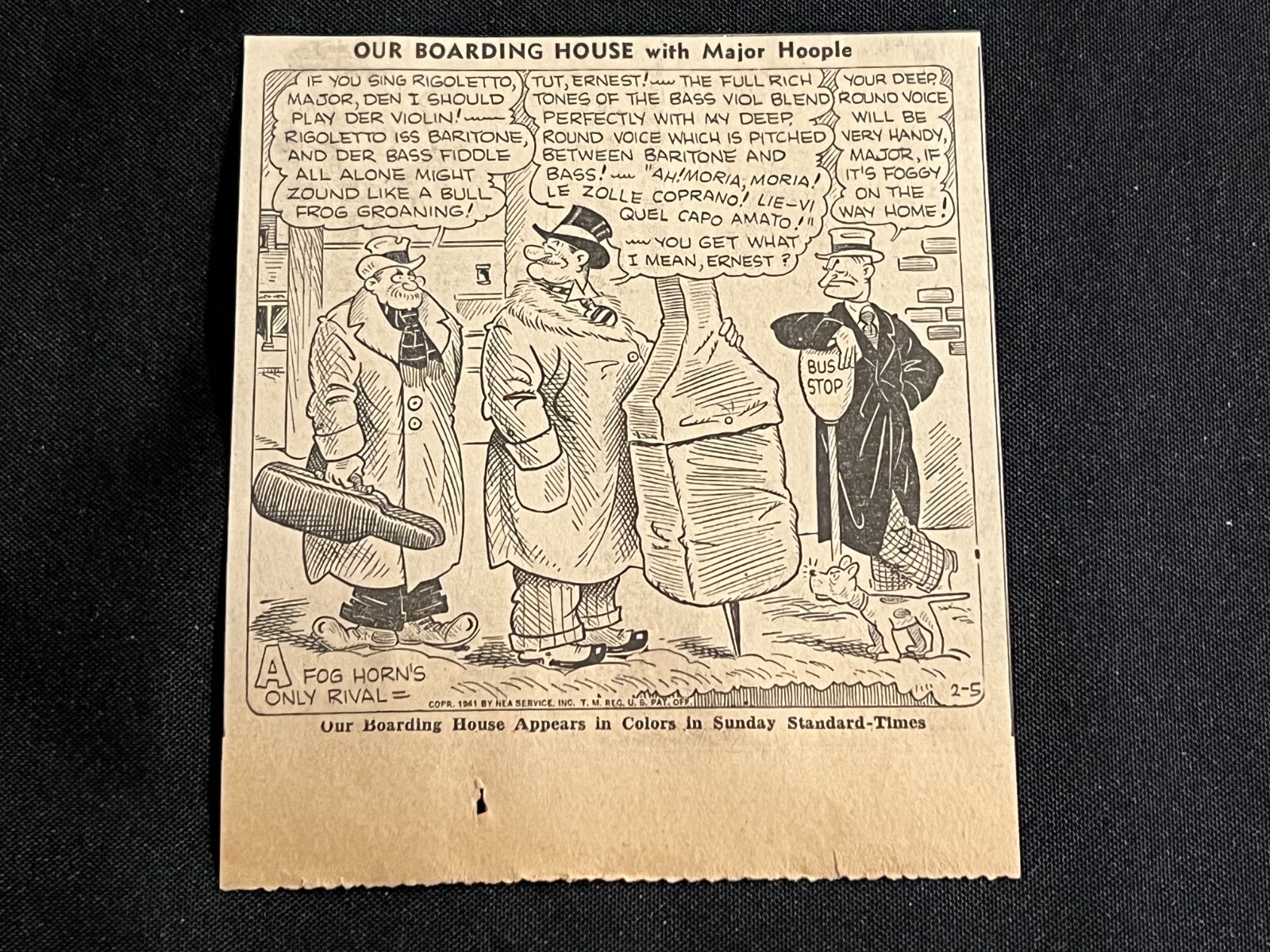 #D01 OUR BOARDING HOUSE with MAJOR HOOPLE Lot of 4 Daily Comic Strips ...