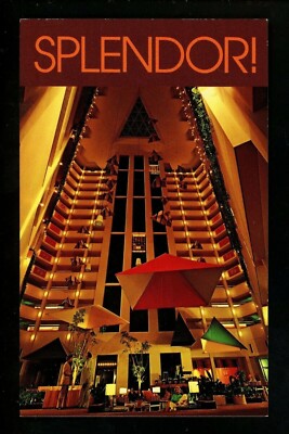 Georgia GA postcard Atlanta Century Center Hotel Lobby Interior View | eBay