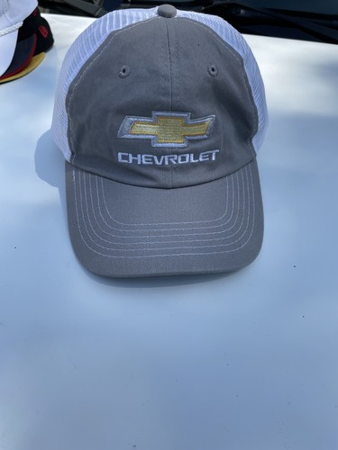 Chevrolet Bowtie Gray/White Mesh Adjustable Baseball Ball Cap Hat | eBay