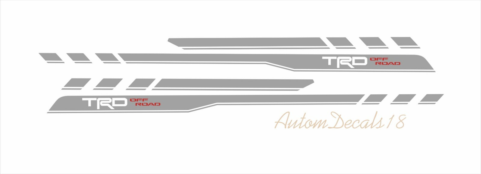 2016 - 2023 Toyota Tacoma TRD OFF ROAD Side and Bed graphics stripe ...