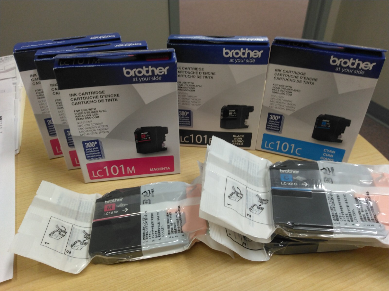 2 Genuine Brother LC101 Cyan Magenta Ink Cartridges for sale online | eBay