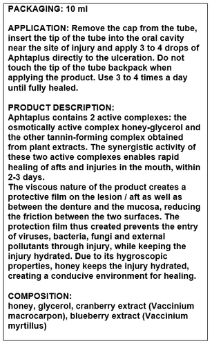 2X Aphtaplus is a topical product that targets afte and mouth injuries ...
